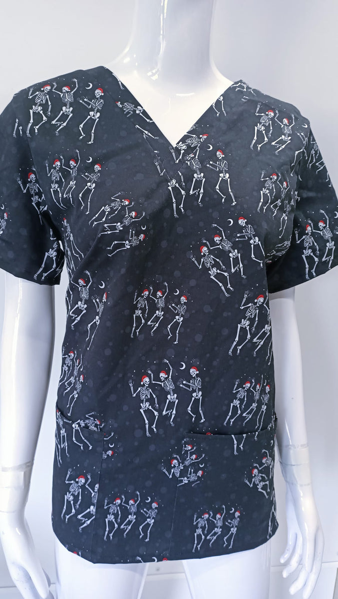 Dancing Bones Xmas Scrub – Skrubbers